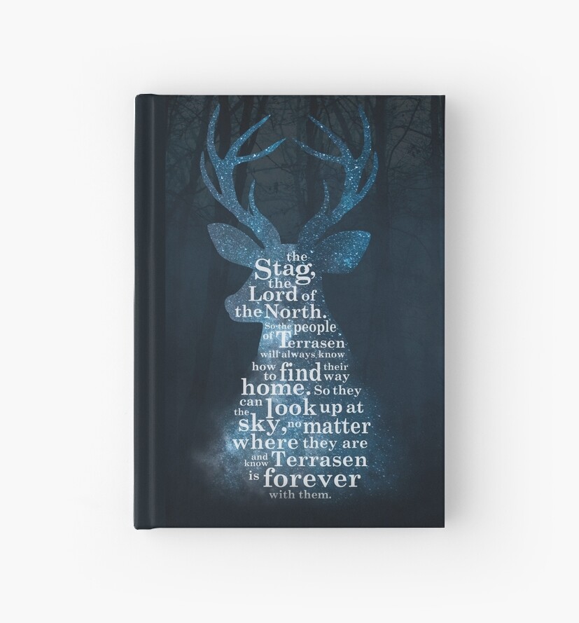 Throne Of Glass The Stag The Lord Of The North Hardcover Journals By Yairalynn Redbubble