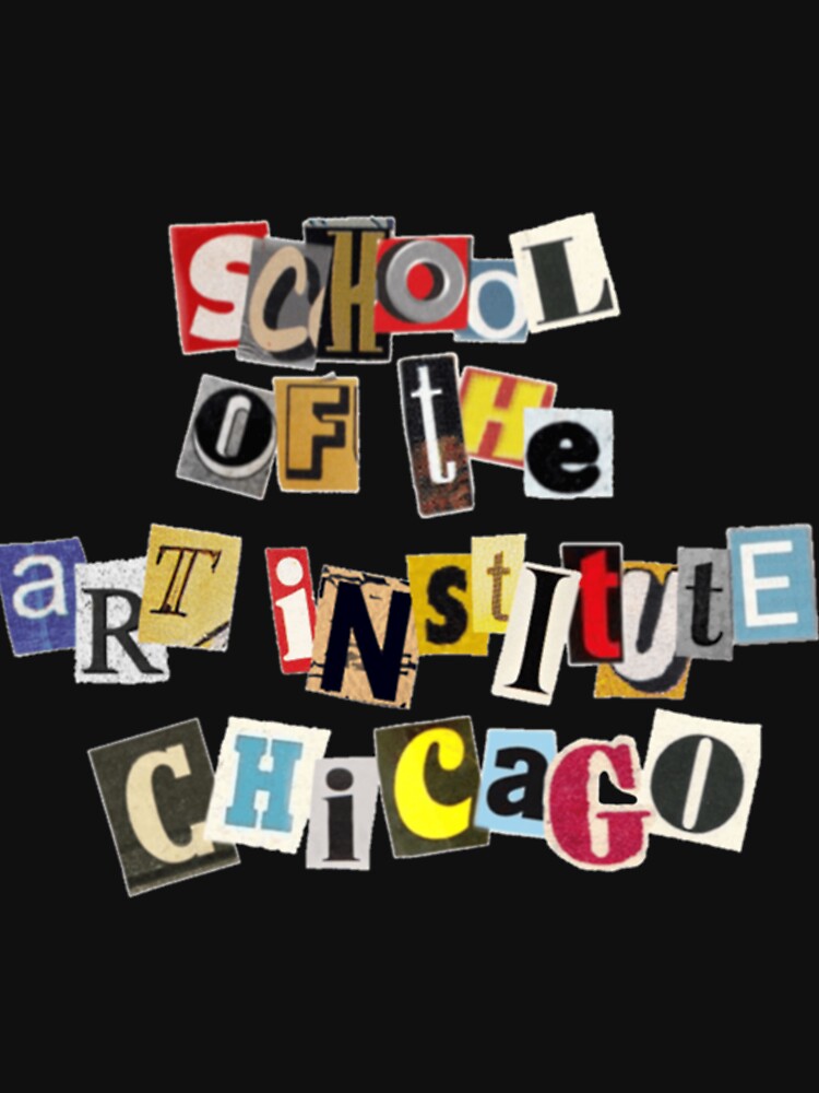 "School of The Art Institute of Chicago SAIC Logo Funky Collage Classic ...
