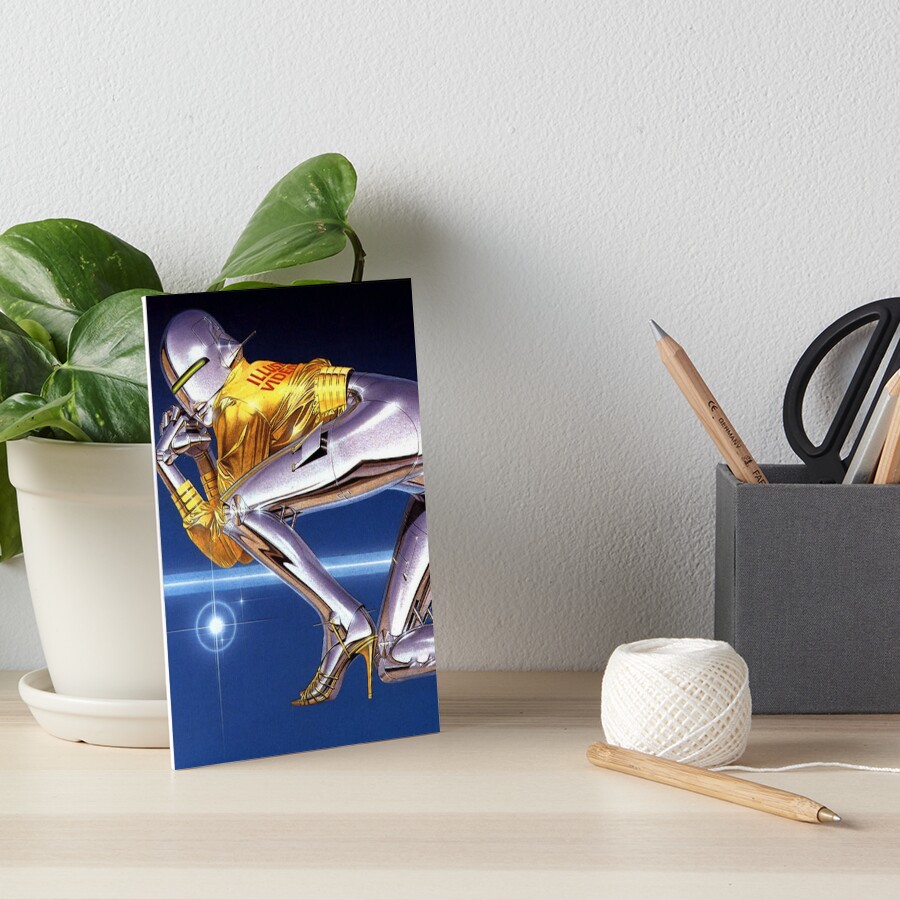 "Yellow Gynoid Hajime Sorayama" Art Board Print by pedrgarcys | Redbubble