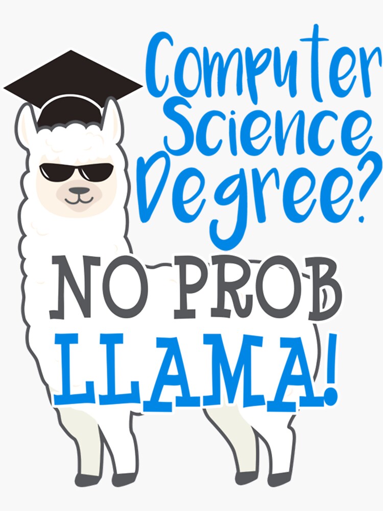 "Funny Computer Science Degree Major Graduation Llama Gift Pullover ...