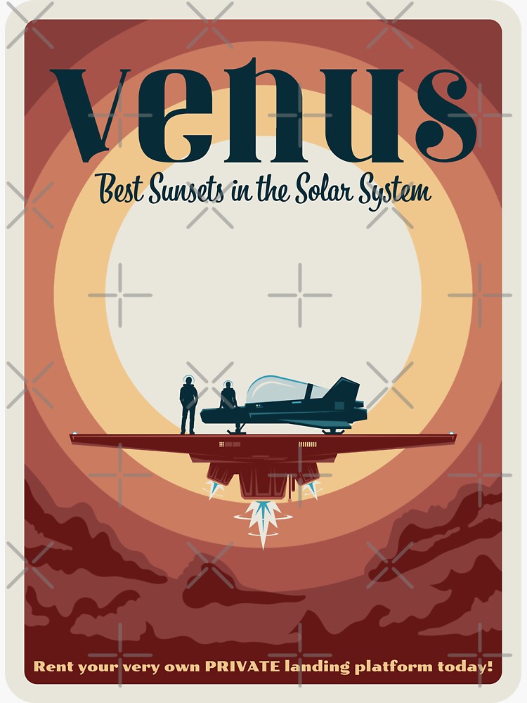 "Visit Venus" Sticker for Sale by adorabowldesign | Redbubble