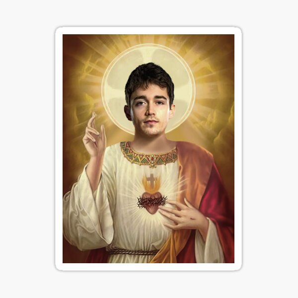 "Charles Leclerc jesus" Sticker for Sale by AnjelaoStore | Redbubble