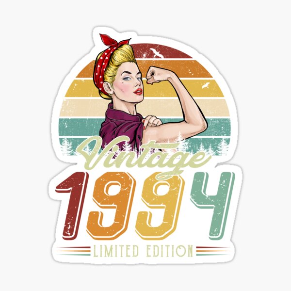 "Vintage 1994 Limited Edition" Sticker for Sale by Robbsyn | Redbubble