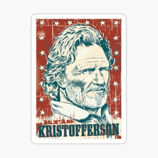 "KRIS KRISTOFFERSON" Sticker for Sale by herioldbare | Redbubble