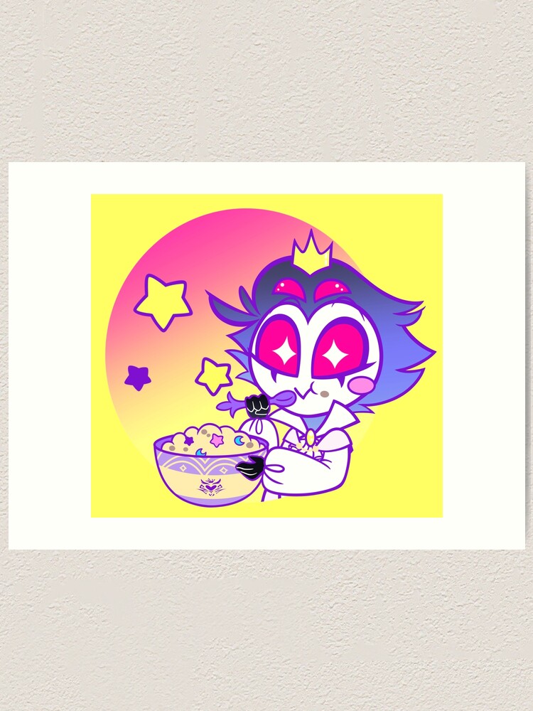"Helluva Boss' little Stolas with cereal bowl" Art Print for Sale by ...