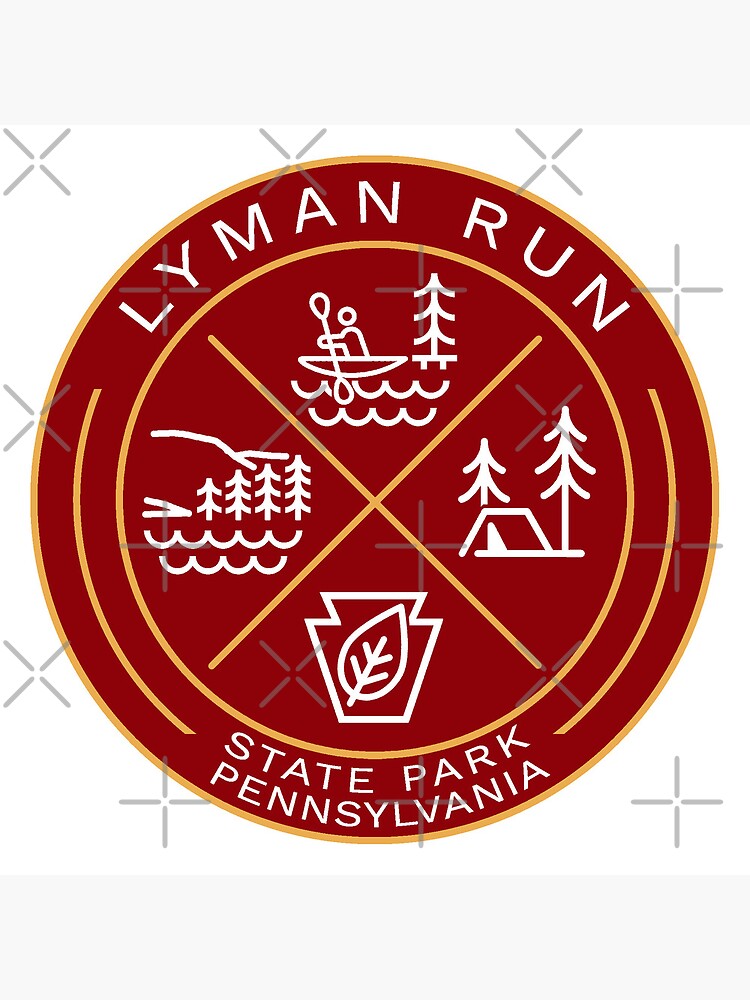 "Lyman Run State Park Heraldic Logo" Art Print for Sale by VanyaKar ...