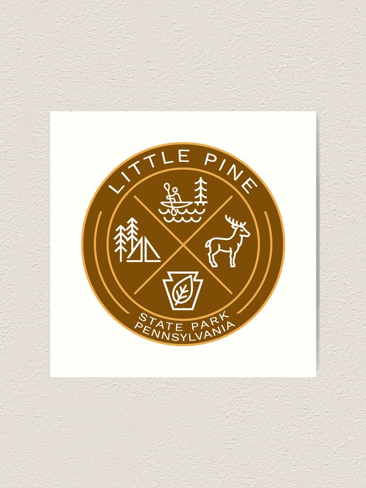 "Little Pine State Park Heraldic Logo" Art Print for Sale by VanyaKar ...
