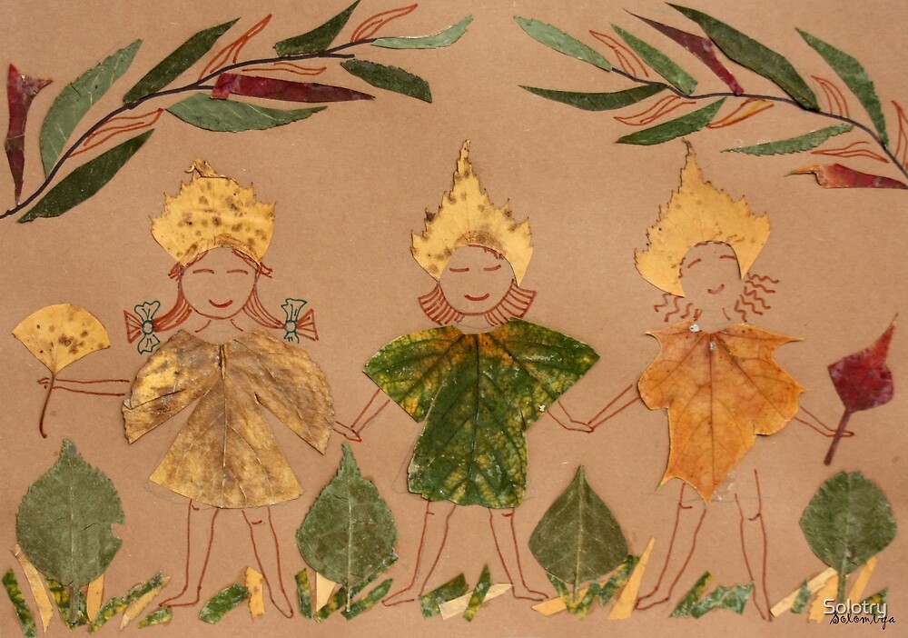 "Collage of autumn leaves" by Solotry | Redbubble