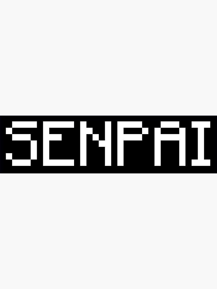 "SENPAI Pixel Font" Sticker for Sale by kawaiicrossing | Redbubble