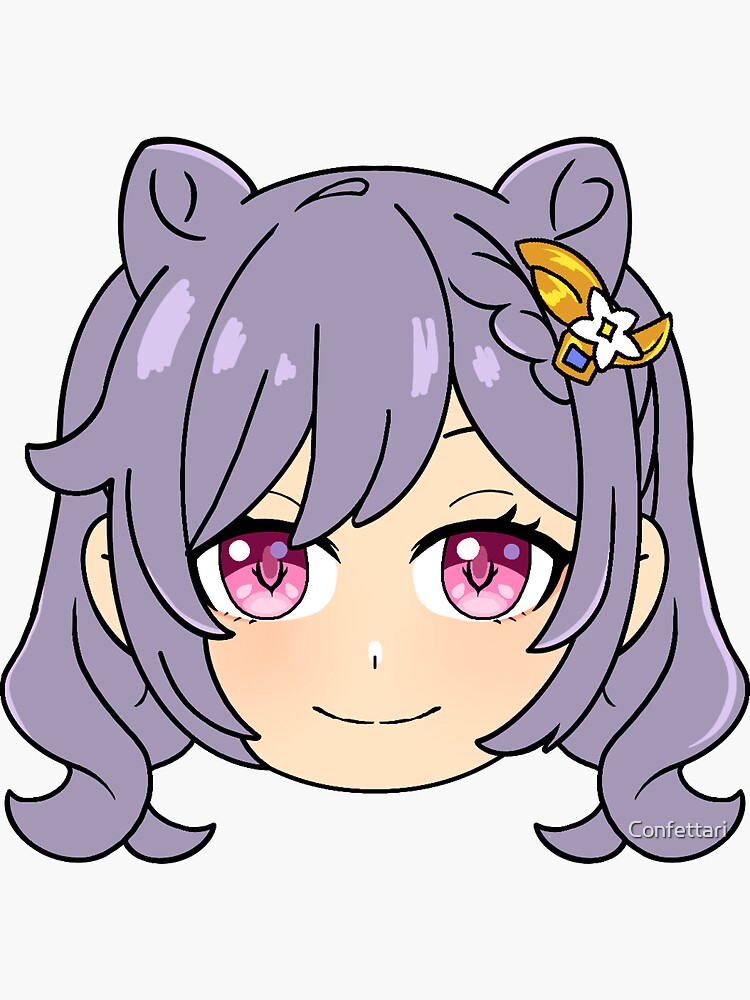 "Keching/Keqing Chibi Fanart" Sticker for Sale by Confettari | Redbubble