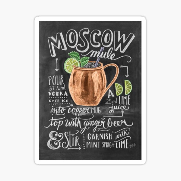 "Moscow Mule " Sticker for Sale by cornqiden | Redbubble