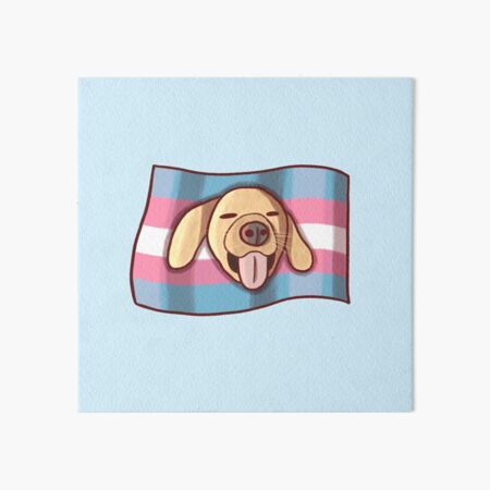 "Transgender Flag Dog" Art Board Print by Stupickeroonies | Redbubble