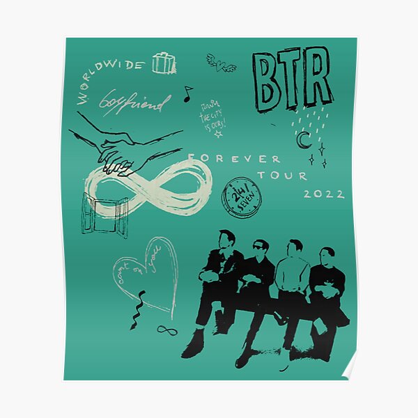 "2022 tour btr big time rush btr 2022 tour" Poster for Sale by ...