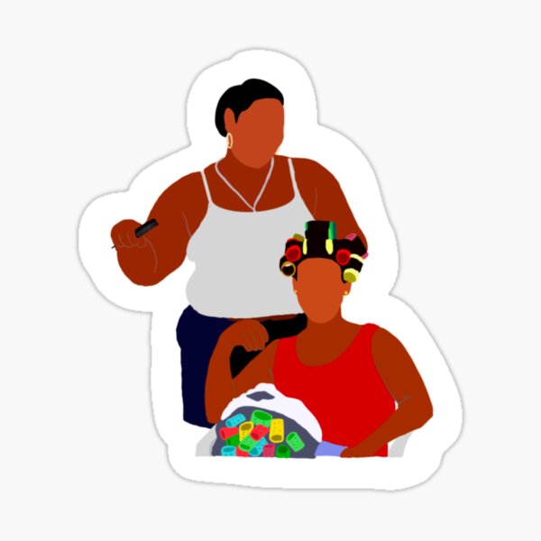 "women with rollers" Sticker for Sale by ArteDominicana | Redbubble