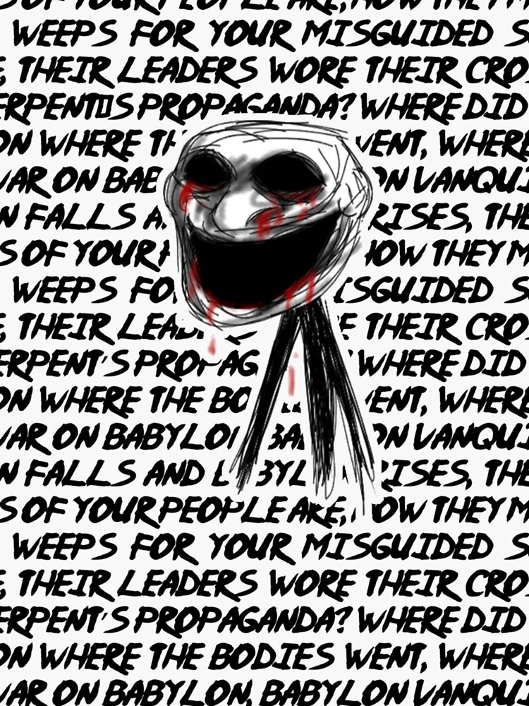 "Trollge meme scary artwork Active " Sticker for Sale by Itsmadsart147 ...