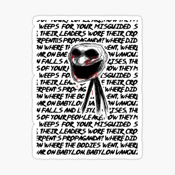 "Trollge meme scary artwork Active " Sticker for Sale by Itsmadsart147 ...