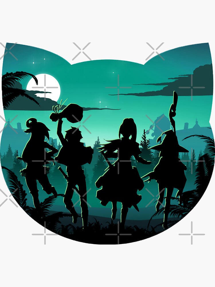 "Mens Funny Chomusuke Design Silhouette Cool Graphic Gift" Sticker for ...