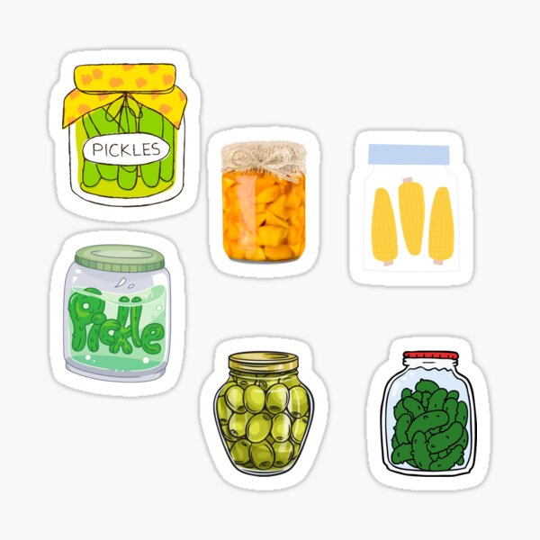"Pickle jar pack" Sticker for Sale by Caringinger24 | Redbubble