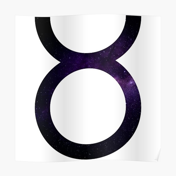 "Taurus Purple Starry Signs" Poster for Sale by Zodi-Roady | Redbubble