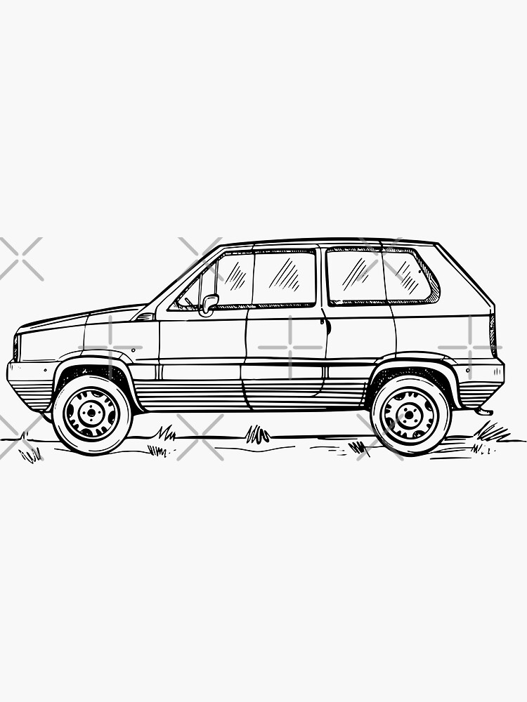 "Fiat Panda First Generation old school Italian Classic " Sticker for ...