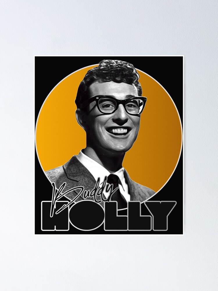 "Retro Buddy Holly Gold Tribute " Poster for Sale by Oliviastored ...