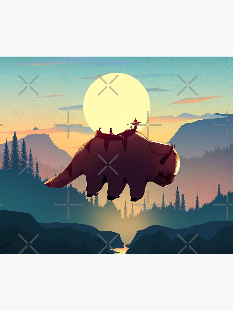 "The End of Flying Appa" Mouse Pad for Sale by Slukable | Redbubble