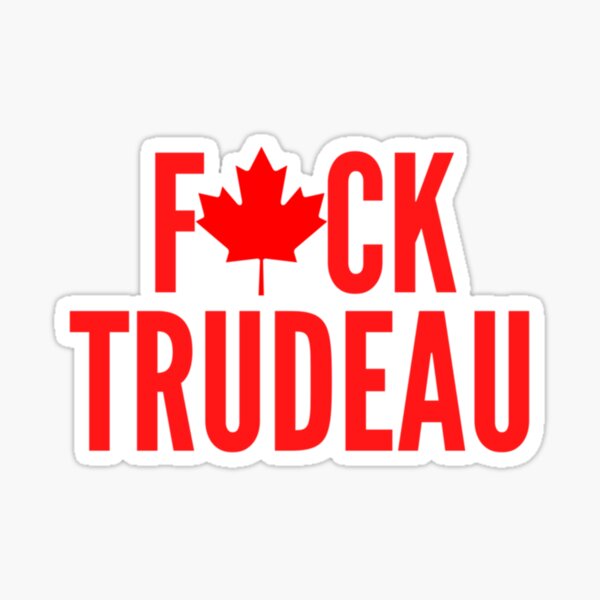 "F ck Trudeau (red maple leaf) " Sticker for Sale by GordonSherwin ...