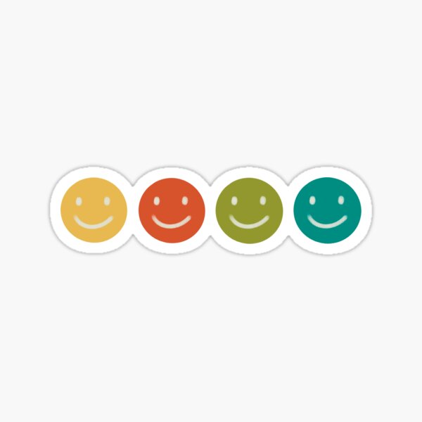 "4 smiles" Sticker for Sale by soy-milkyway | Redbubble