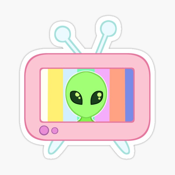 "Alien TV" Sticker for Sale by dream-thunder | Redbubble
