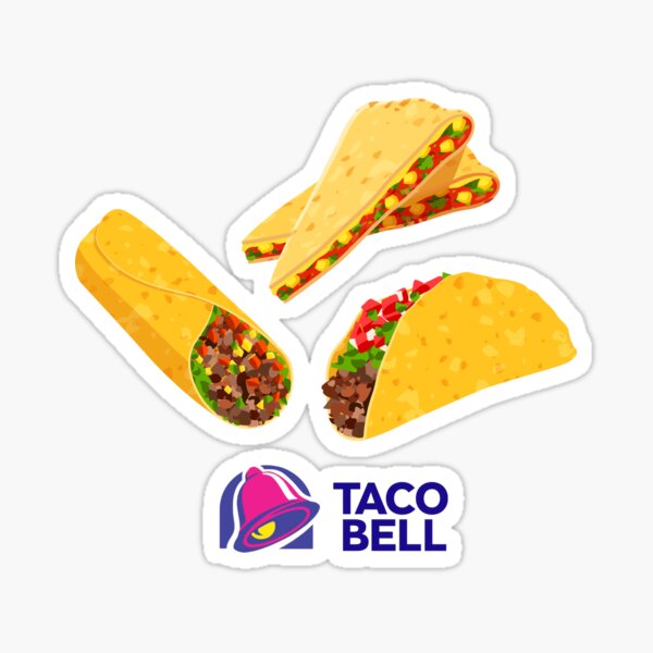 "Taco Bell Taco Burrito Quesadilla Essential" Sticker for Sale by ...