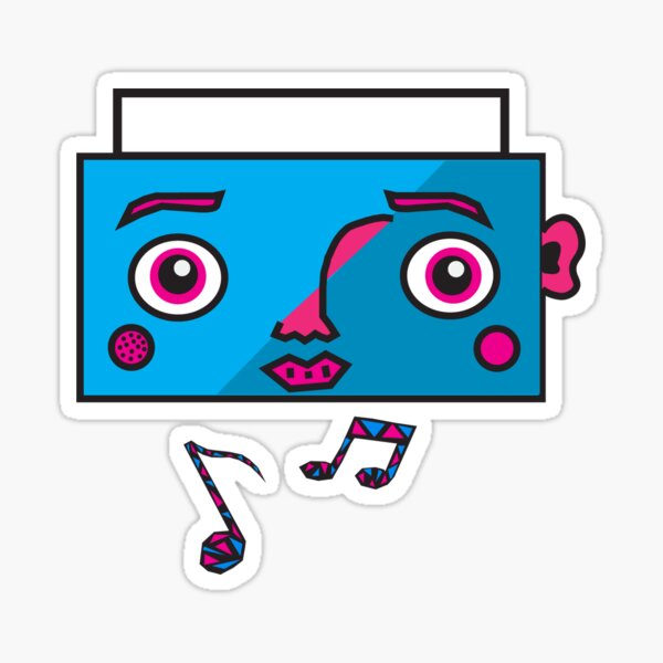 "Radio Face" Sticker for Sale by GremlinGalArt | Redbubble