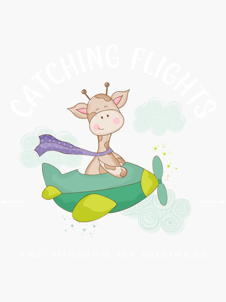 "Catching flights and minding my business (13)" Sticker for Sale by ...