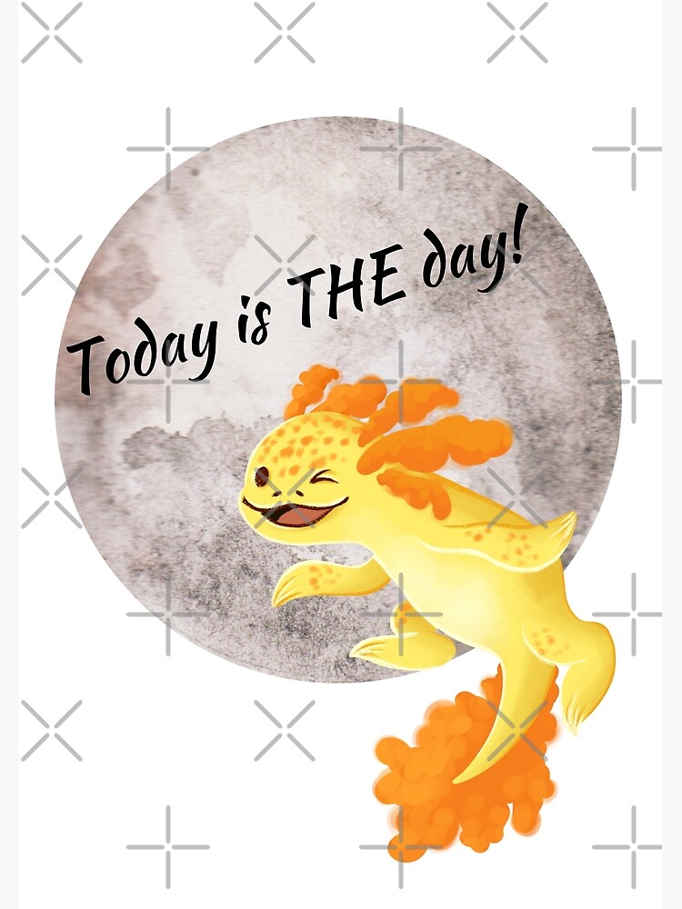"Axolotl Today is THE day! Happy Dan, AxiFamily" Photographic Print for ...