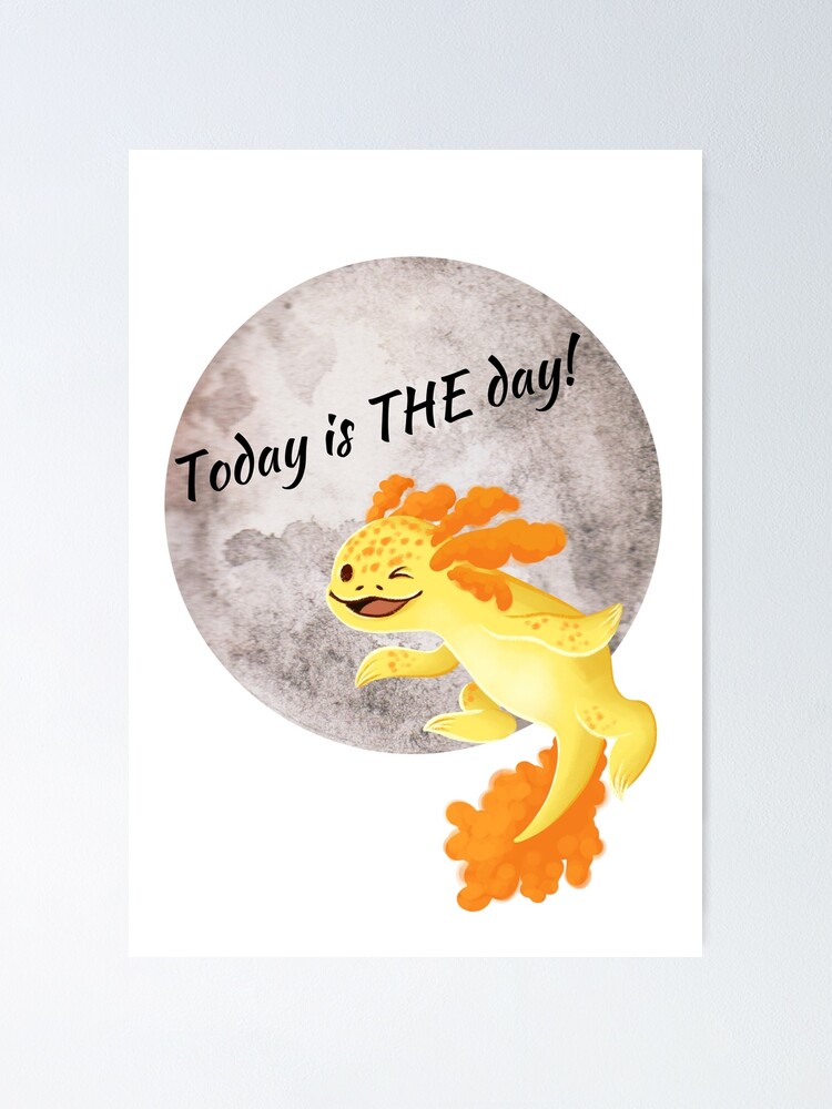 "Axolotl Today is THE day! Happy Dan, AxiFamily" Poster for Sale by ABA ...