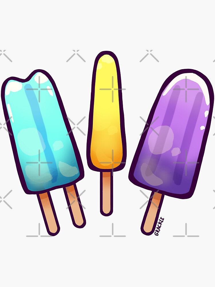 "Summer Popsicles (Cool Version)" Sticker for Sale by JanGrackle ...