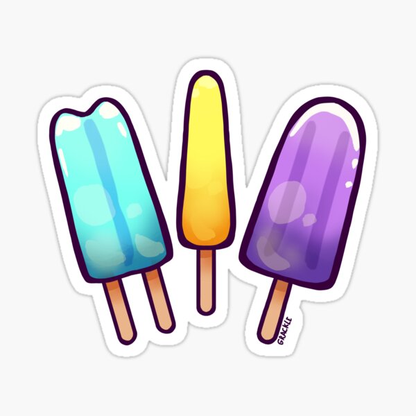 "Summer Popsicles (Cool Version)" Sticker for Sale by JanGrackle ...