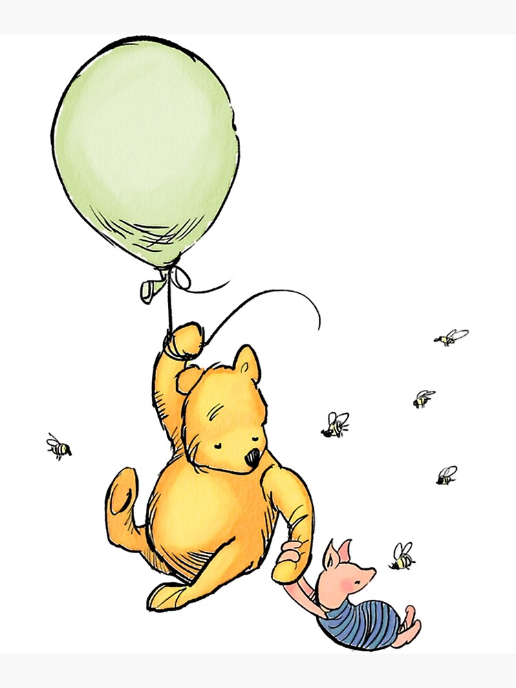 Lámina fotográfica «Winnie the Pooh - Pooh y Piglet con abejas» de ...