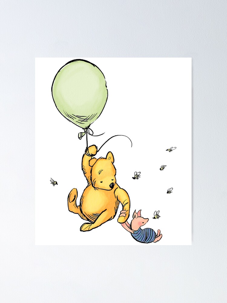 Póster «Winnie the Pooh - Pooh y Piglet con abejas» de BecomeMyHeroes ...