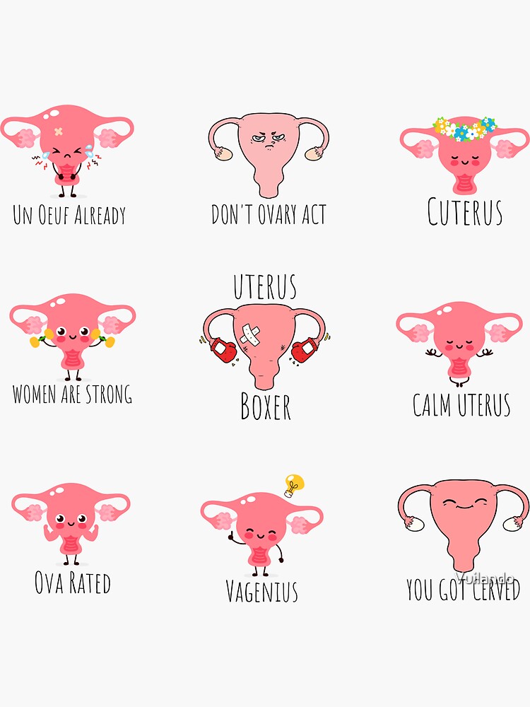"Uterus Puns Sticker Pack | Uterus Puns | Uterus Jokes | Medical Jokes ...