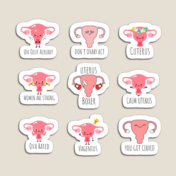 "Uterus Puns Sticker Pack | Uterus Puns | Uterus Jokes | Medical Jokes ...