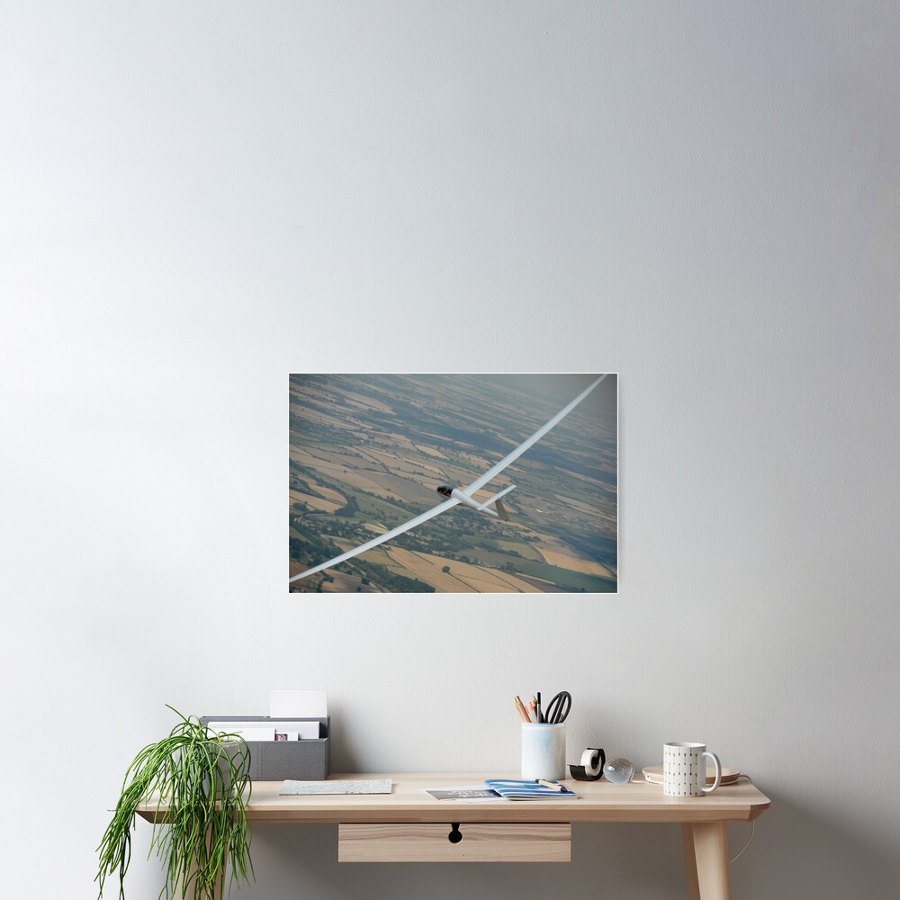 "Glider soaring cross country." Poster by sandyprints | Redbubble