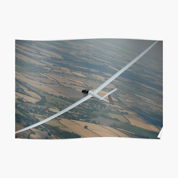 "Glider soaring cross country." Poster by sandyprints | Redbubble