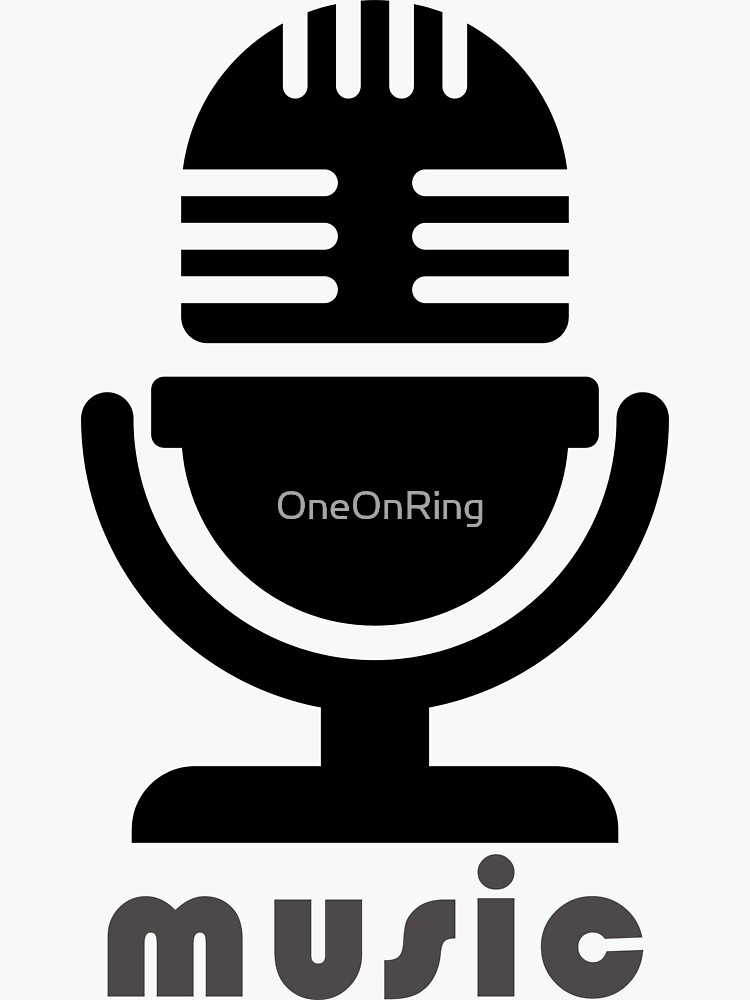 "World Music Simple Mike symbol image for Music Mania" Sticker for Sale ...