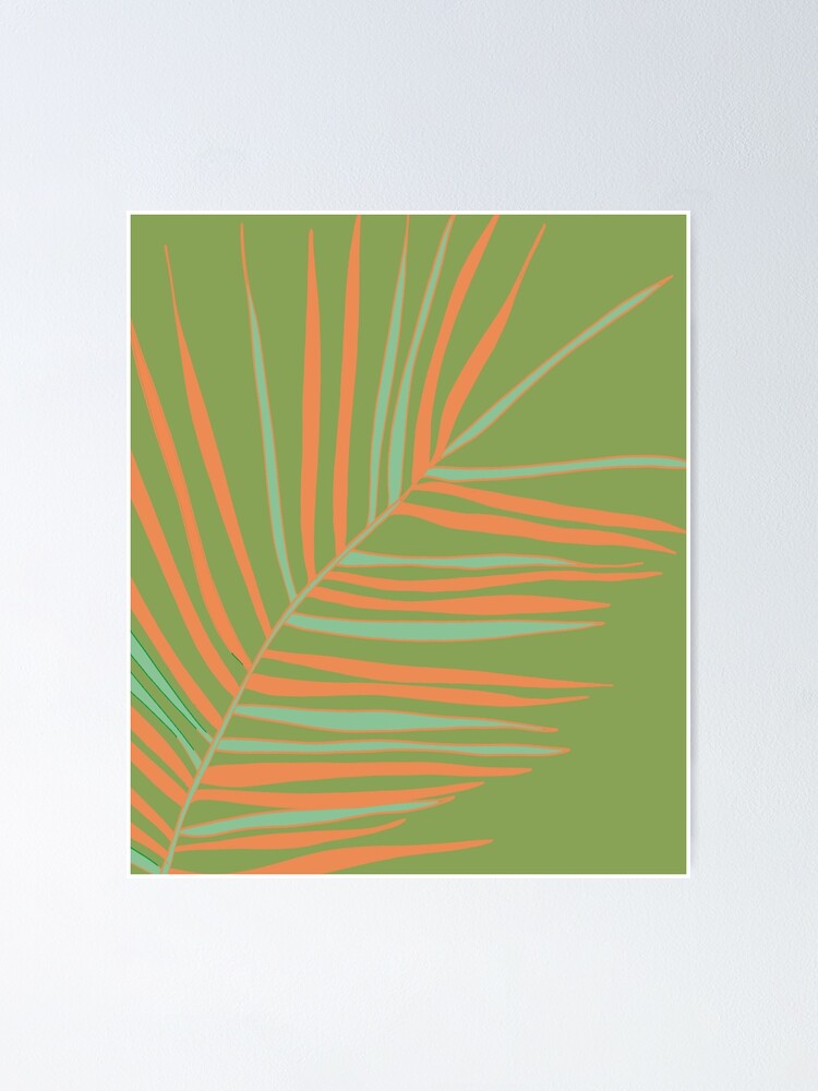 "Green Boho Palm Leaves" Poster for Sale by MaiZephyr | Redbubble