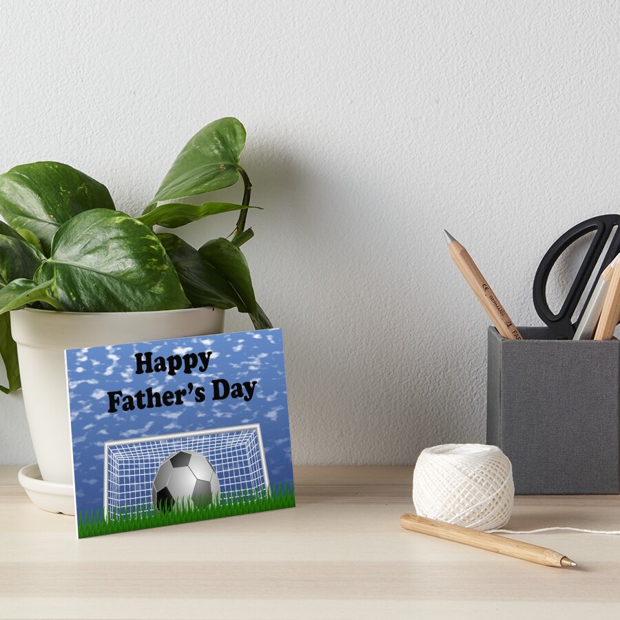 "Happy Fathers Day Soccer " Poster for Sale by BlackStarGirl | Redbubble