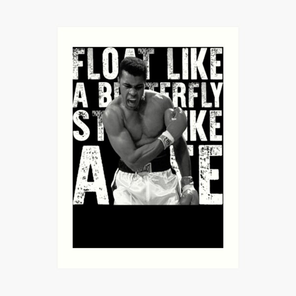 Lámina artística «Flota como la leyenda del boxeo de Muhammad ali regalo vintage para fanáticos ...