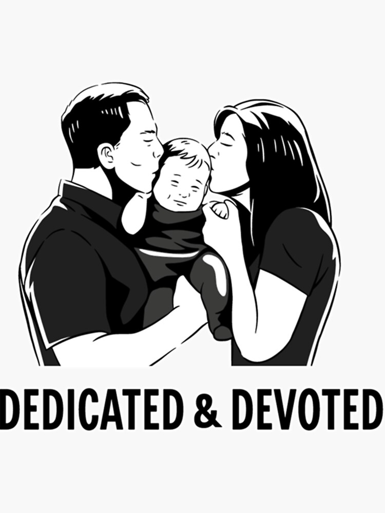 "Dad Dedicated And Devoted Family " Sticker for Sale by Diana5724 ...
