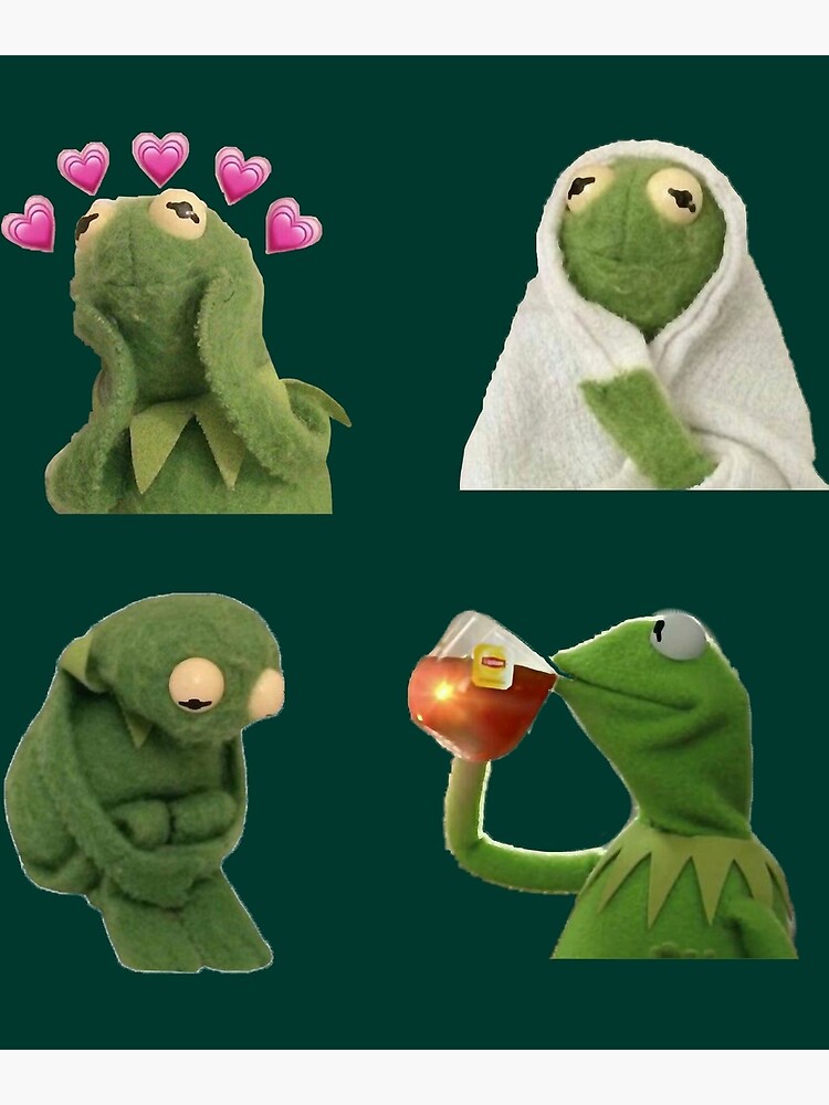 "Kermit meme sticker set " Poster for Sale by ReynoldsAnthony | Redbubble