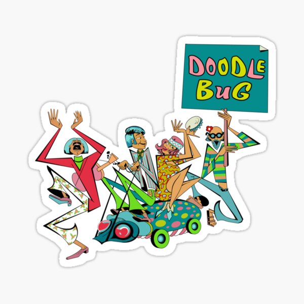 "Doodle Bug Retro Pinball" Sticker for Sale by krekewiszwaj | Redbubble
