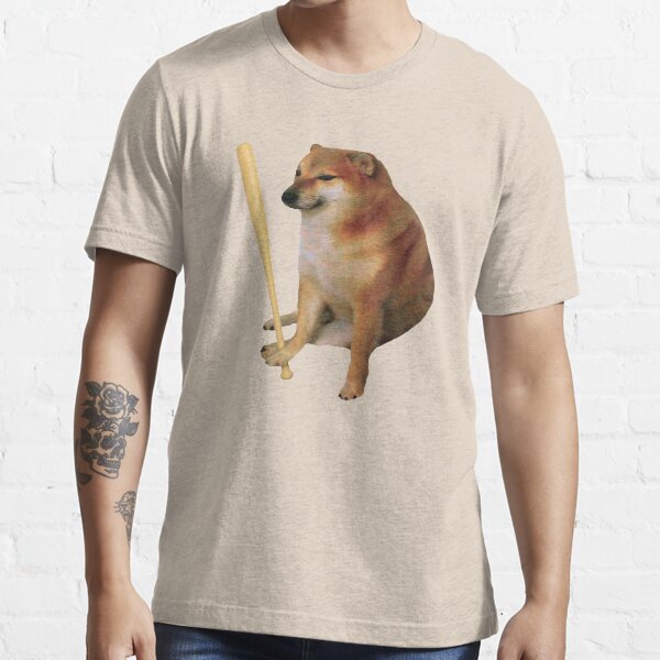 "Cheems Doge Bat" T-shirt for Sale by DonatasSab | Redbubble | cheems t ...